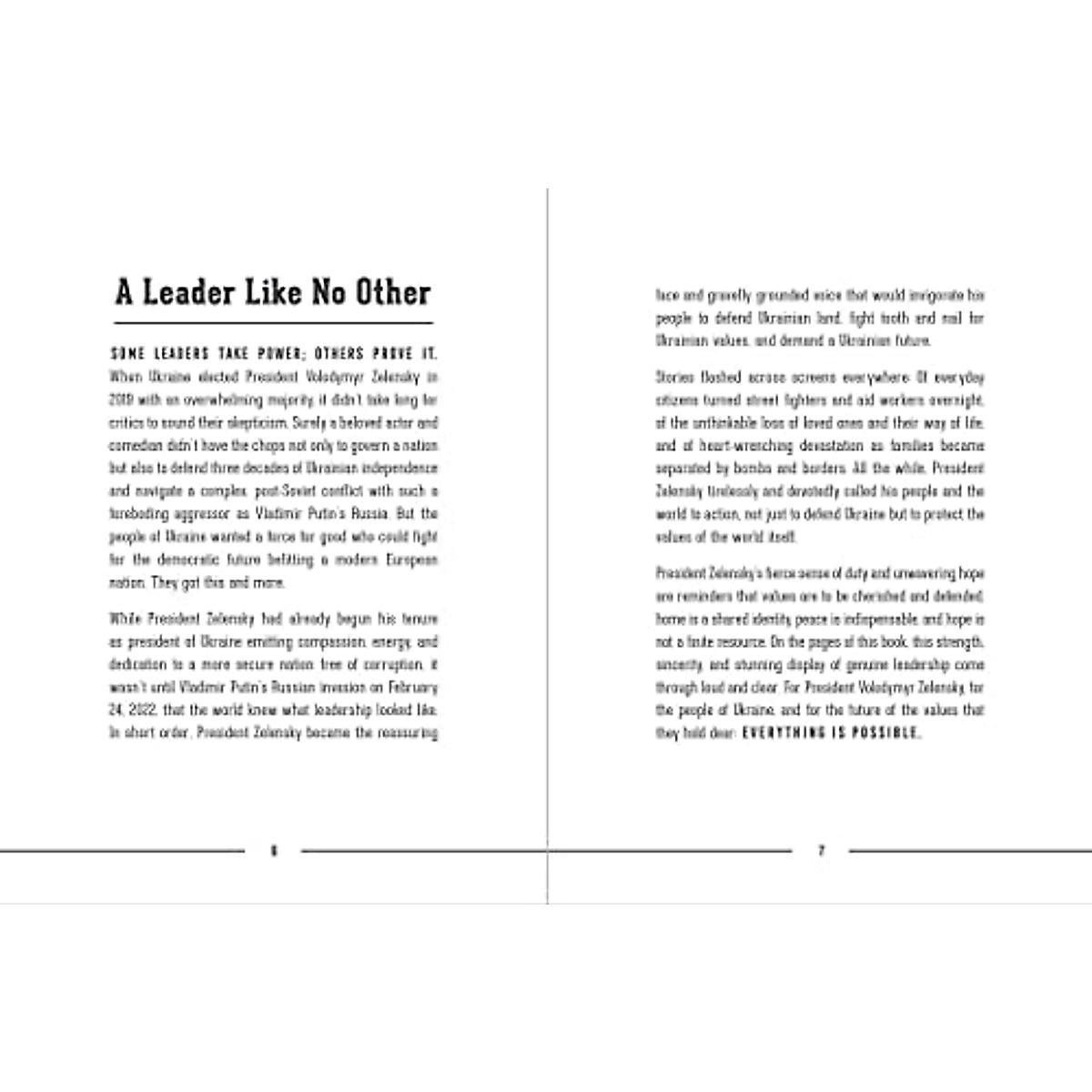 Everything is Possible: Words of Heroism from Europe's Bravest Leader, Ukrainian President Volodymyr Zelensky