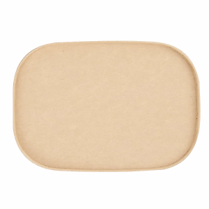 Restaurantware LIDS ONLY: Bio Tek Lids For To Go Containers 100 Oval Food Container Lids - Containers Sold Separately Flat Design Kraft Paper Lids For Disposable Serving Bowls Tight Seal