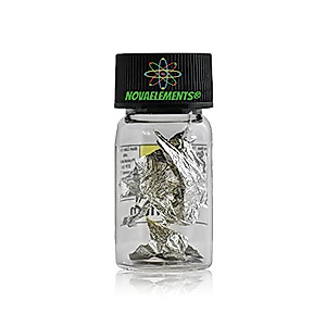 Palladium Metal foil Element 46 of The Periodic Table, Palladium foil 99.99% Pure in Labeled Vial