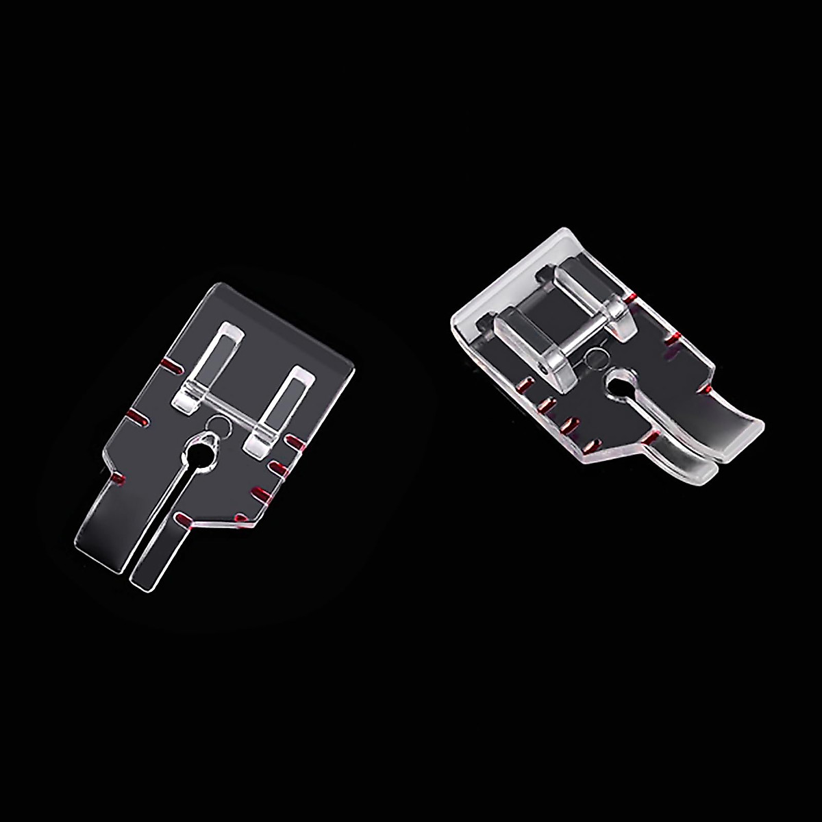 TISEKER 2 Pieces 1/4 inch Quilting Patchwork Foot with Edge Guide, 1/4 inch Clear View Quilting Presser Foot, Fit for All Low Shank Snap-On Singer, Brother, Babylock, Janome, Kenmore Sewing Machine