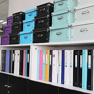 XUCHUN Decorative Storage Box with lids,3 in 1 Set,Plastic,Waterproof Storage Bins for Toys,Shoes,Clothes,Office