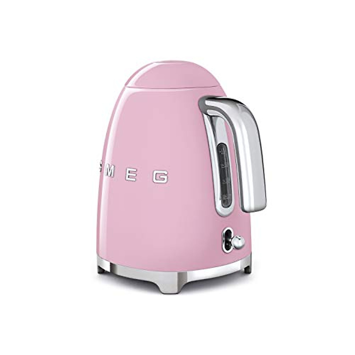 Smeg KLF03PKUS 50's Retro Style Aesthetic Electric Kettle with Embossed Logo, Pink