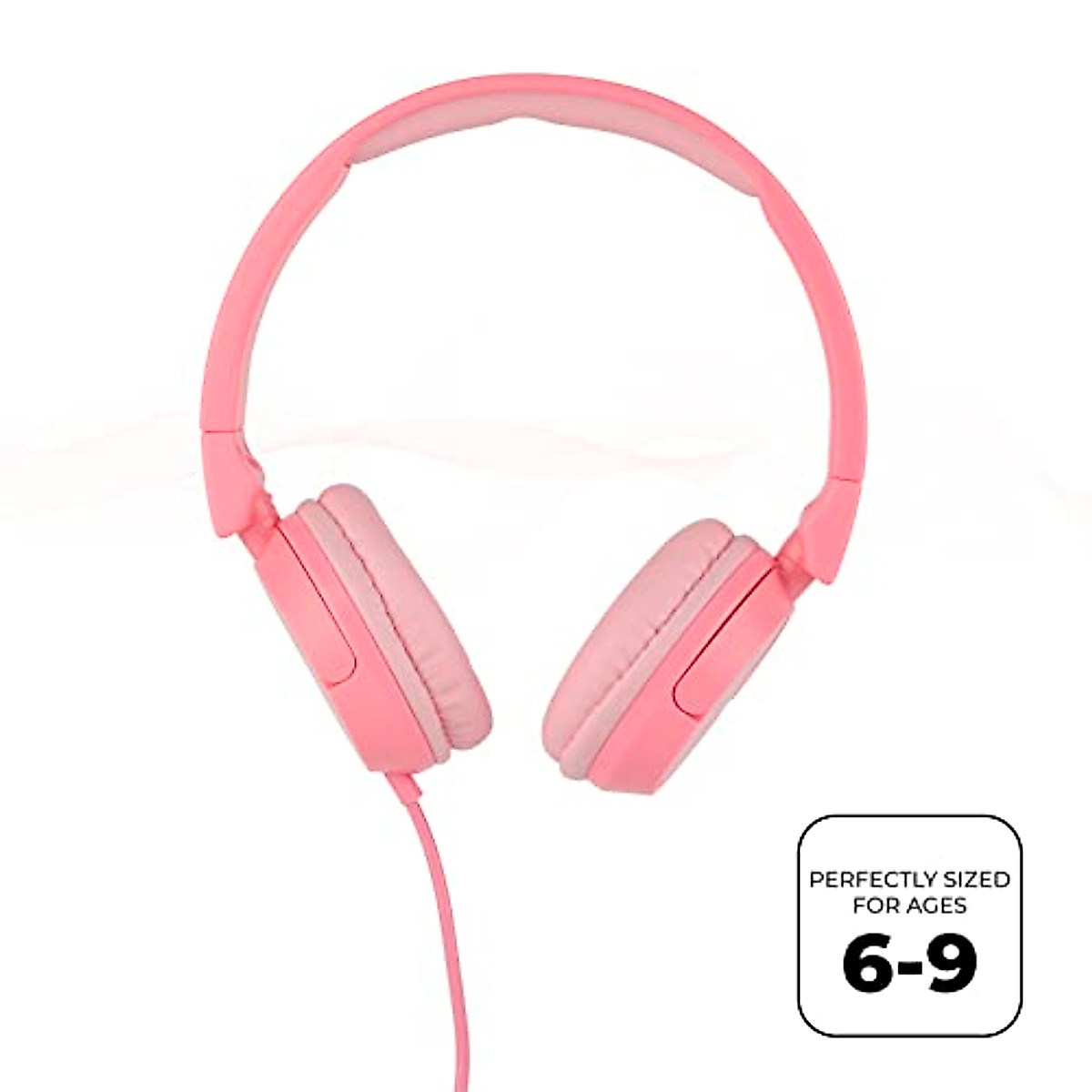 Altec Lansing Over The Ears Kids Headphones - Volume Limiting Technology for Developing Ears, Ages 6-9, Perfect for Learning from Home, Pink