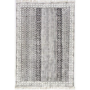 nuLOOM Striped Flatweave Native Area Rug, 5' x 8', Grey