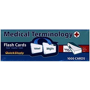 Medical Terminology Flash Cards (1000 cards): a QuickStudy Reference Tool