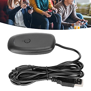 PUSOKEI Game Controller for , No Vibration PC Receiver Gaming Controller Adapter Console with USB Receiver for 360 [video game]