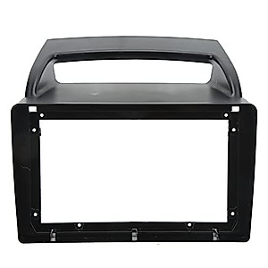 Qiilu Car Stereo Dash Radio Fascia Kit, 9in Car Stereo Radio Fascia Seamless Fit Replacement for KIA Carnival VQ 2006‑2016