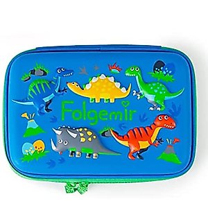 3D Cartoon Cute Pencil Case Dinosaur Pencil Bag Medium Portable Multifunctional Pencil Bag with Compartment boys and girls Children Teens (Blue Dinosaur) (023)