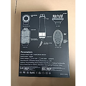 Hair Dryer Brush Set - KOOVON 4 in 1 Blow Dryer Brush in one, Negative Ion Blowout Brush Detachable Hot Air Brush for Drying/Straightening/Curling, One-step Volumizer Styler Brush with Ceramic Coating