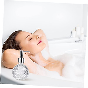 Cabilock 3 Pcs Lotion Bottle Glass Pump Bottles Shower Dispenser Bottles Shower Bottles Refillable Portable Bottle Cover Shampoo Dispenser Dish Soap Dispenser Glass Bottle Hand Travel Gel