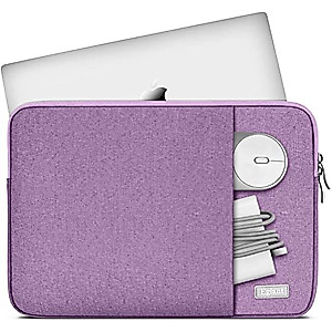 Egiant Laptop Sleeve 14-Inch,Water-Resistant Protective Fabric Case Compatible for HP Lenovo Acer Asus Dell 1 Chromebook Notebook, 14 Inch Computer Carrying Case with Accessory Pocket,Purple