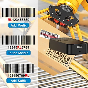 Bluetooth Barcode Scanner Portable 1D USB Laser Mini Bar Code Reader 3-in-1 Bluetooth & USB Wired & 2.4G Wireless Bar Code Reader Scanner Compatible Windows, Mac,Android, iOS or Phones