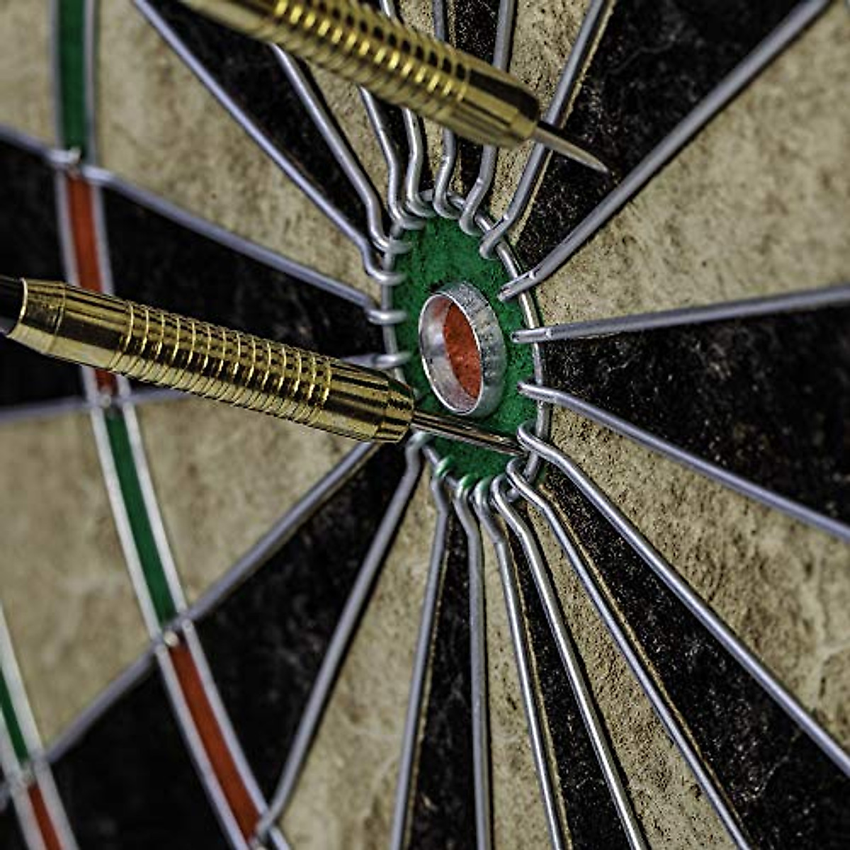 DMI Sports Paris Bristle Dartboard Cabinet Sets - Includes LED Lighting or Electronic Scoring Option, Rustic Grey (D4400W)