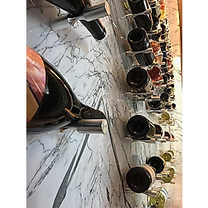 VintageView Vino Series - Vino Pins Designer Kit 12 Bottle Wall Mounted Wine Rack (Milled Aluminum) Stylish Modern Wine Storage with Label-Forward Design