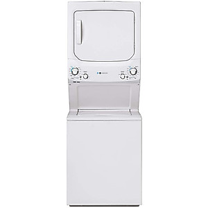 GE GUD27GESNWW 27" Gas Laundry Center with 3.8 cu. ft. Washer Capacity and 5.9 cy. ft. Dryer Capacity in White