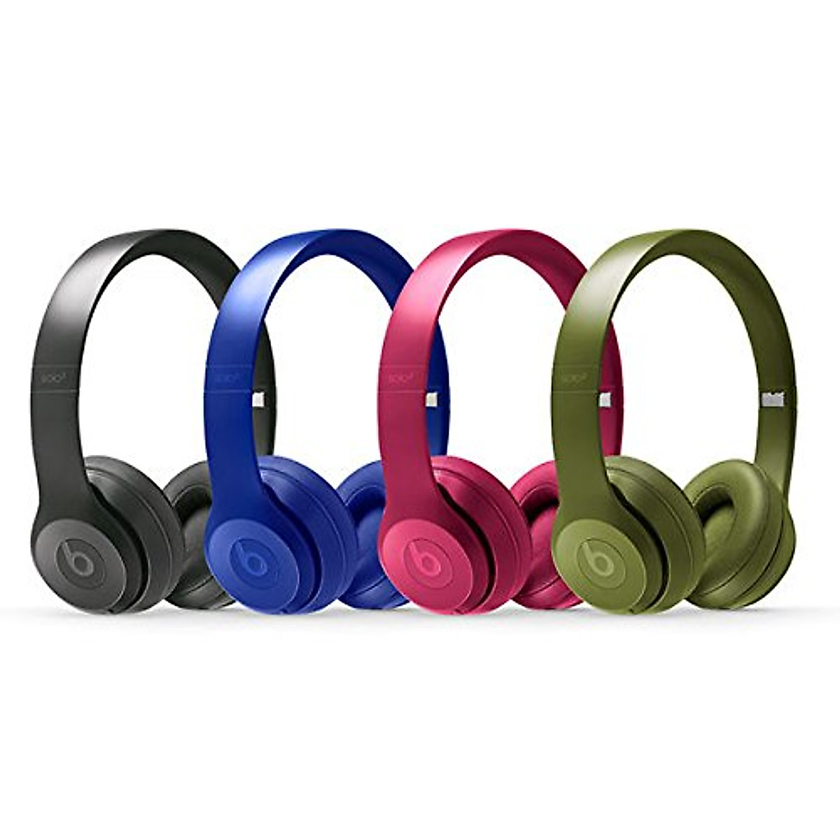 Memory Foam Ear Pads - Protein Leather Replacement Parts Compatible with Beats Solo 2.0 / Solo 3.0 Wireless/Wired On Ear Headphone(1 Pair) (Army Green)