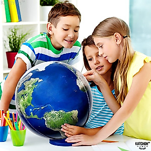 KatchOn, Huge Globe Balloons Set - 22 Inch, Pack of 12 | Earth Balloons | World Balloons, Earth Day Decorations | World Map Balloons, Travel Decorations | Travel Balloons, Bon Voyage Party Decorations