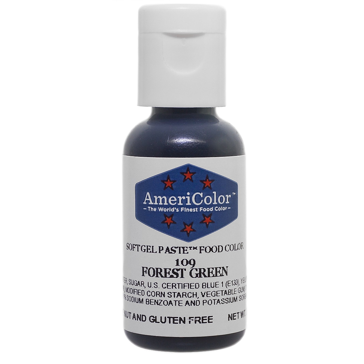 AmeriColor, Forest Green, 75 Ounce Bottle, Soft Gel Paste Food Color