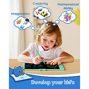 TEKFUN Kids Toys 10Inch LCD Writing Tablet, Mess Free Coloring Doodle Board, Drawing Pad for Kids Games Educational Toys for Ages 3-10 Girls Boys (Green)