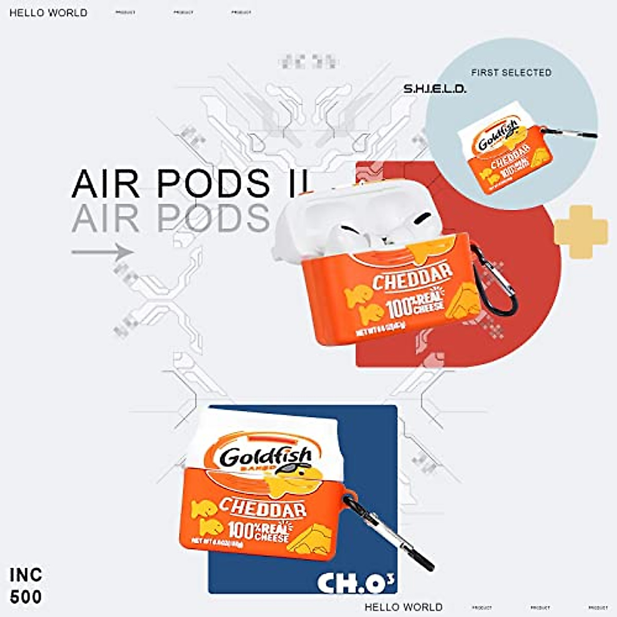 Compatible with Airpods Pro Cases, Cute 3D Soft Silicone Cool pods Pro Case, Shockproof Anti-Crack Protective Funny Cover Fun Shell Gift for Kids Boys Girls TeensCompatible with Airpods Pro case