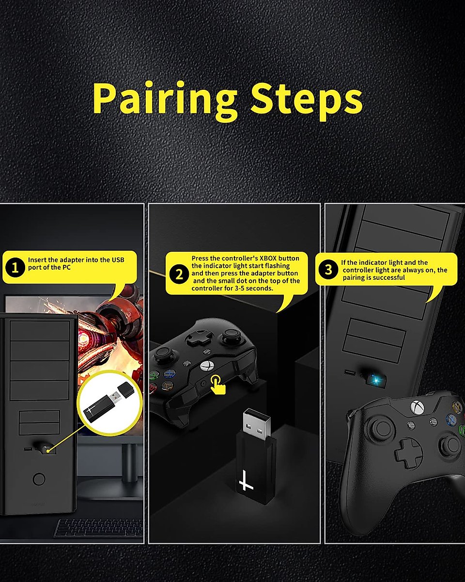 OLCLSS Wireless USB Adapter, Compatible with Xbox Controllers, Low Latency, Faster Data Transmission, 100% Satisfied