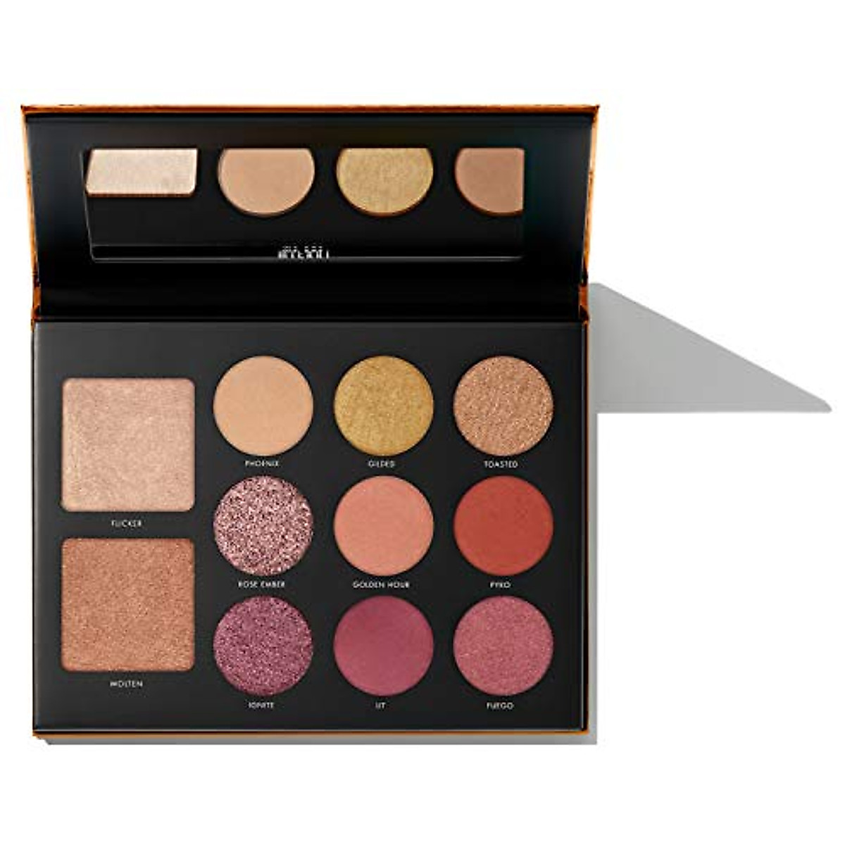 Milani Gilded Ember Eyeshadow Palette- 2 in 1 Palette For Your Face and Eyes, Face Highlighter and Eyeshadow Palette