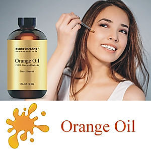 First Botany, 100% Pure Orange Essential Oil - Premium Orange Oil for Aromatherapy, Massage, Topical & Household Uses - 1 fl oz (Orange)