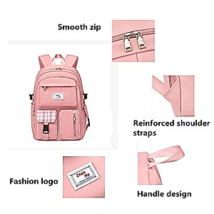 ZHANAO School Backpack for Girls Large Capacity Daypacks Water Resistant Breathability Bookbag Travel Backpacks Bookbag for Girls