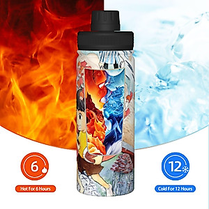 LOUNDY Ponyo and Sosuke 18 oz Tumblers Stainless Steel Vacuum Insulated Coffee Mug Water Bottle Drinking Cup