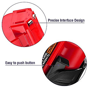 2 Pack 3000mAh M12 Replacement Battery for Milwaukee M12 Battery, Compatible with Milwaukee M12 XC Cordless Power Tools Replace for 48-11-2401, 48-11-2402, 48-11-2440, 48-11-2411