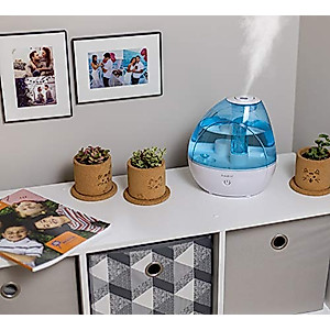 Asukro Ultrasonic Cool Mist Humidifier, Humidifiers for Bedroom And Babies, 360° Adjustable Rotation, Auto Shut Off, 2L