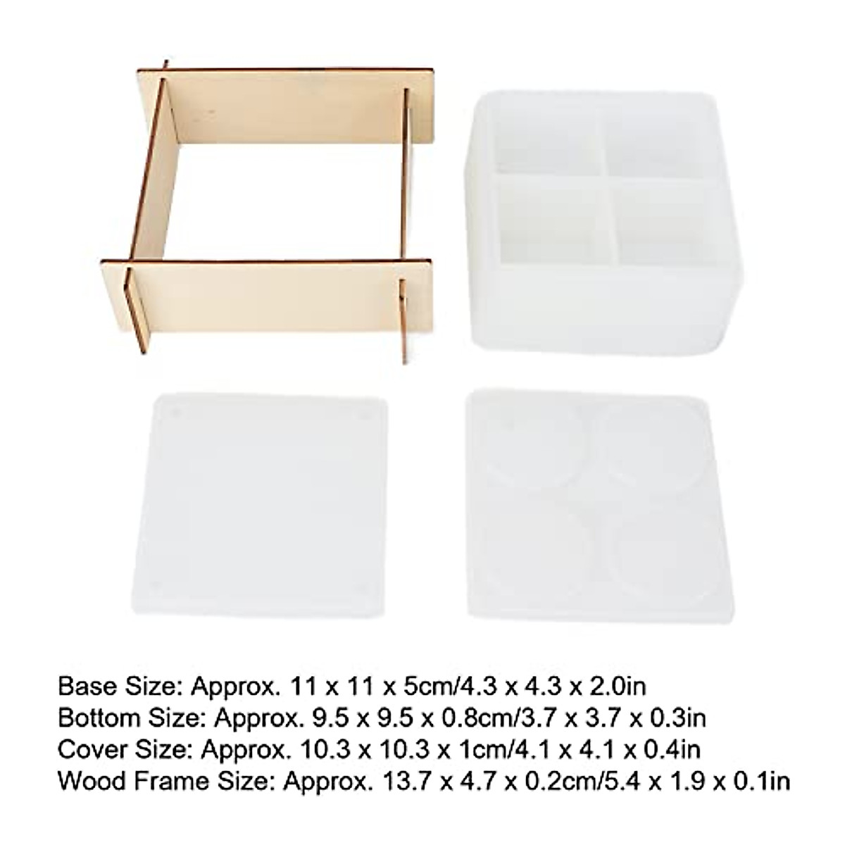 Multilayer Storage Box Mold Set Silicone Trinket Organizer Holder Mold Stackable Flexibility and Durable Use Molds to Make Unique Jewelry Box, Lipsticks Holder Organizer