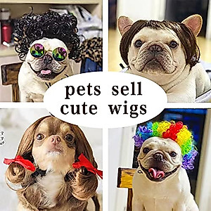 Halloween Funny Pet Wigs for Dogs, Cat Wigs.Dog Birthday, Dog Cosplay, Dog Costumes, Pet Wigs. (Red Explosive Head)