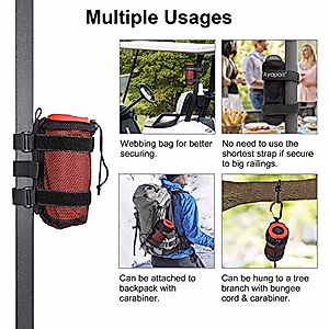 Ayaport Speaker Mount Holder Golf Cart Speaker Strap Fits Most Portable Sound Bar Round Cylindrical Speakers Radio, Golf Cart Accessories Applicable to Railing, Frame, Bike Handlebar (Large)