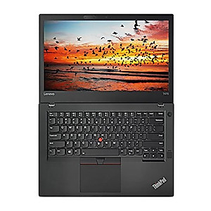 Lenovo ThinkPad T470 Laptop with Intel Core i5-6300U Processor, 8GB DDR4 RAM, 180GB SSD, Black - 14" - Black