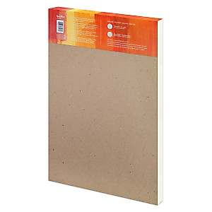 Fluid Artist Watercolor Pad, 140 lb (300 GSM) Cold Press Paper Pad for Watercolor Painting and Wet Media, Fold Over, 12 x 18 inches, 20 White Sheets