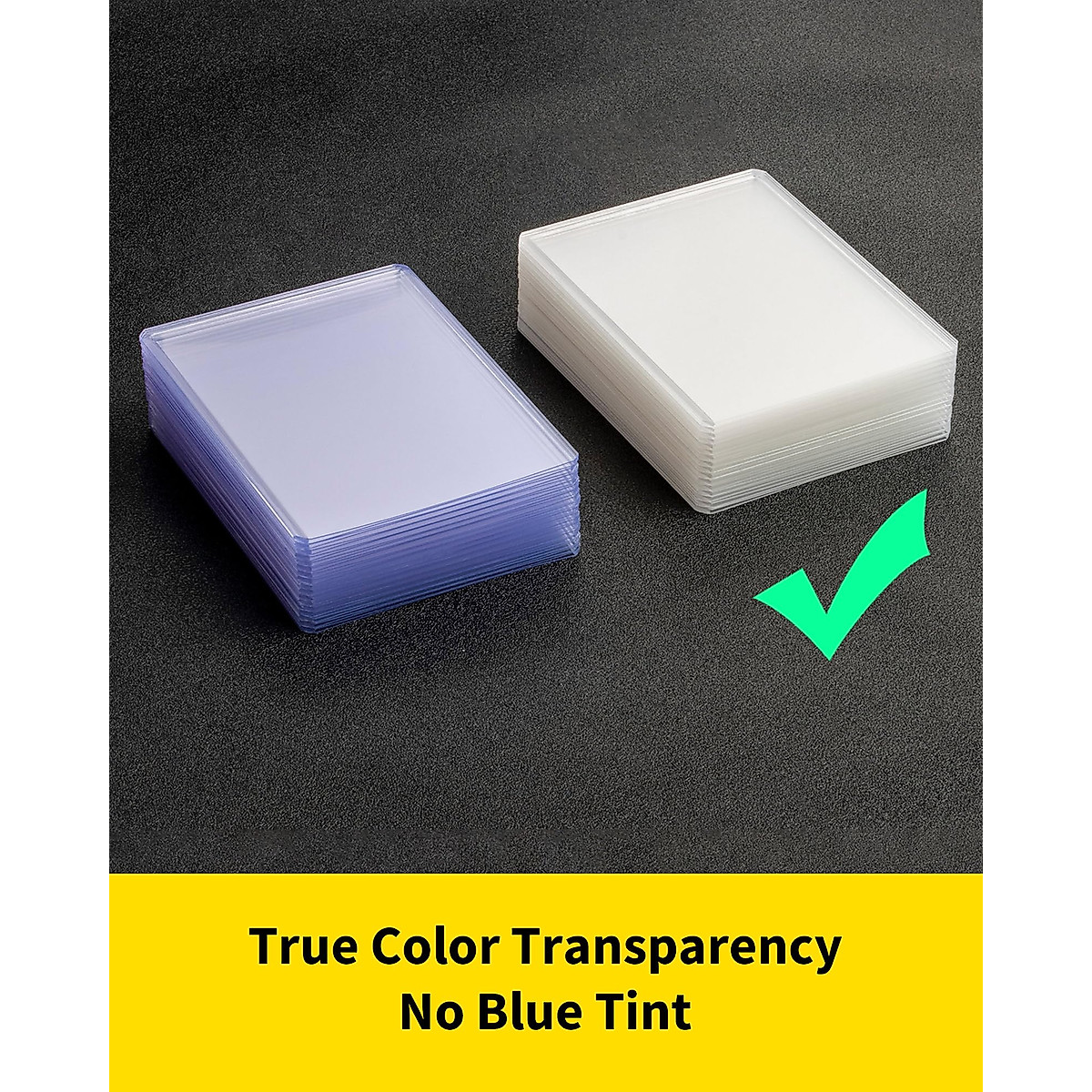 HYARUAT 3x4 Toploaders - 35pt Clear Top Loaders for Trading Cards, Card Protectors Hard Plastic with Protective Film, 25 Pack