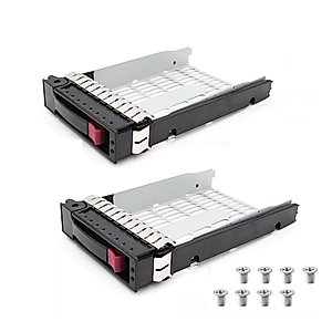 (2-Pack) 373211-001 3.5" SATA SAS Hard Drive Tray Caddy for Compaq ProLiant ML350 G4p ML350 G5 G6 ML370 G5 DL 180 G6
