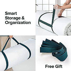 ZINUS 2 Inch Ultra Cooling Gel Memory Foam Mattress Topper with Cooling Cover/CertiPUR-US Certified, Queen