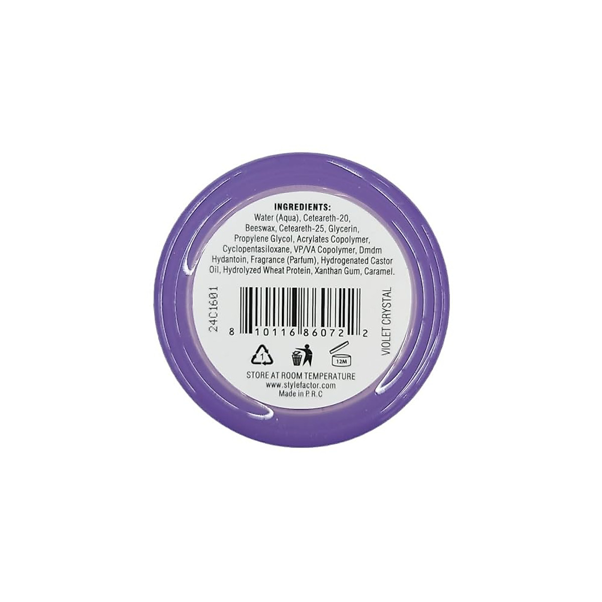 Edge Booster Style Factor Extra Strength Pomade for Thick Coarse Hair TRAVEL SIZE 0.85 Oz (Violet Crystal)