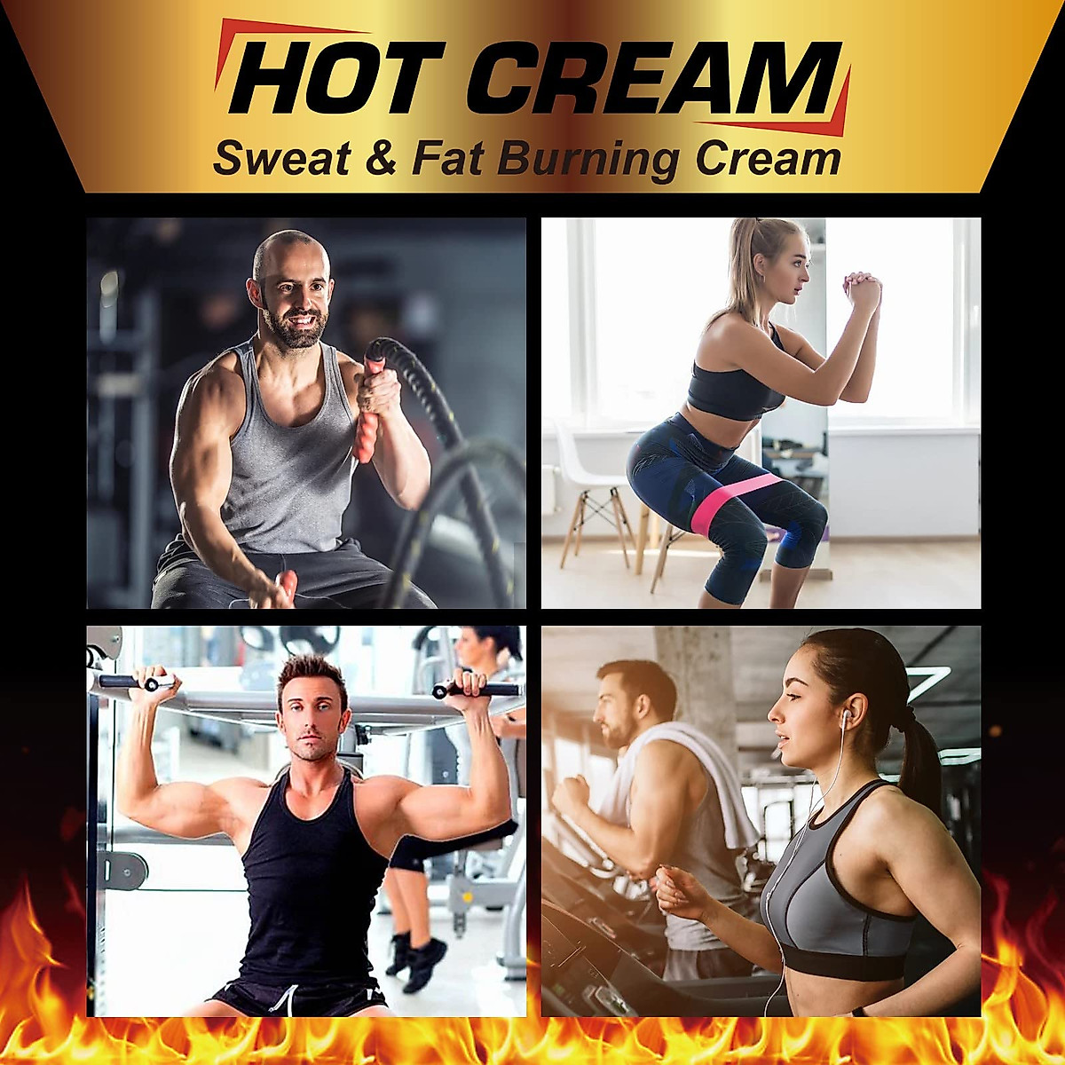 REBODUM Hot Sweat Cream, Fat Burning Cream for Belly Natural Weight Loss Cream Weight Loss Workout Enhancer for Women and Men Cellulite Treatment for Thighs Legs Abdomen Arms and Buttocks