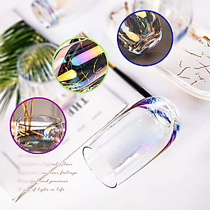 LamChyar Drinking Glasses, Iridescent Highball and Water Glasses, for Water, Juice, Beverage(4 Pcs)