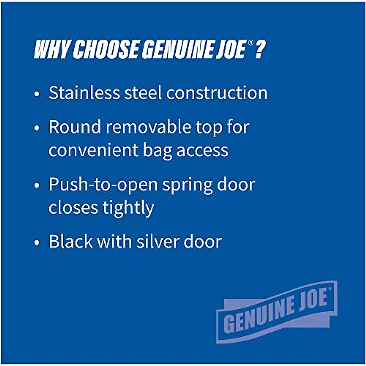 Genuine Joe - GJO58887 Push Open Round Top Receptacle