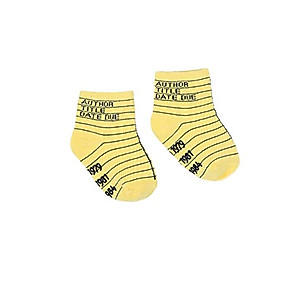 Out of Print Unisex Library Card Socks 0-12 months 4 Pack