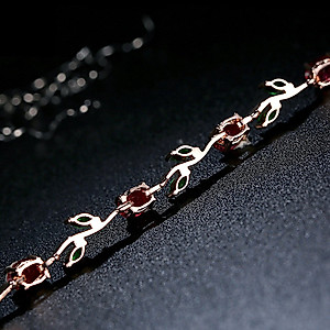 FEDONA 18k Yellow Gold-Plated Sterling Silver Diamond Accent Two-Tone Gemstone Tennis Bracelet Diamond Bangle Bracelet Colorful