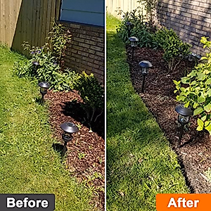 Fadown Edger Lawn Tool Half Moon Lawn Edger with Saw-Tooth Blade for Cleaning Edges Along Sidewalks Driveways Garden Flower Beds-Made of Stainless Steel with T-Grip Handle