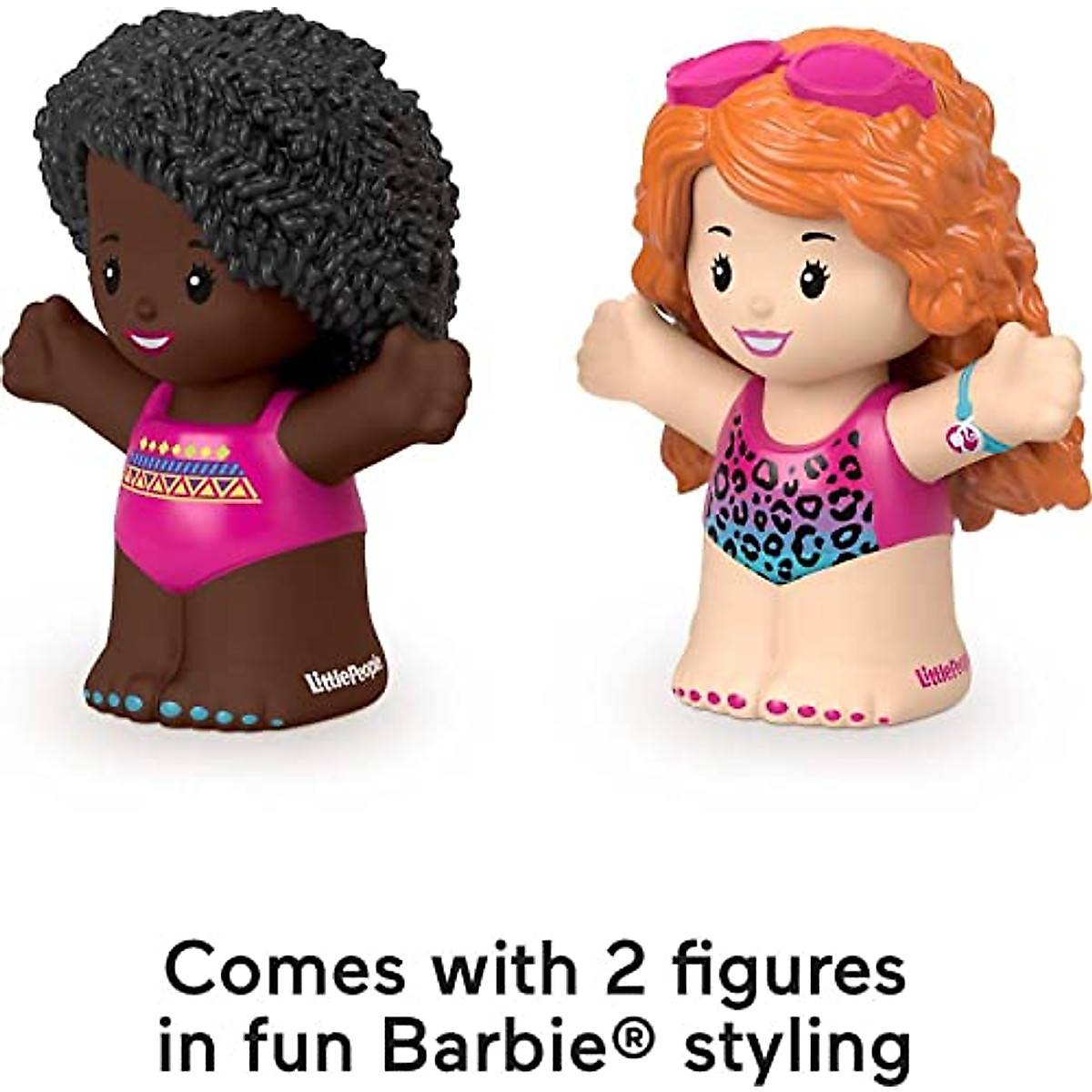 Fisher-Price Little People Barbie Toddler Toys Swimming Figure Pack, 2 Characters for Pretend Play Ages 18+ Months