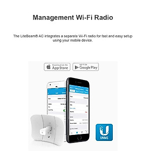 LiteBeam Antenna 802.11ac LBE-5AC-Gen2-US 2X2MIMO airMAX Gen2 5GHz 23dBi 450+ Mbps CPE