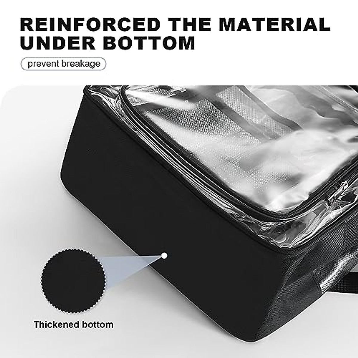 SYNPOS Clear Backpack Black For Adults Heavy Duty Clear Backpack Stadium Approved For School Boys Girls