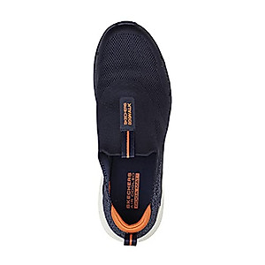 Skechers Men's Gowalk 6-Stretch Fit Slip-On Athletic Performance Walking Shoe, Navy/Orange, 12